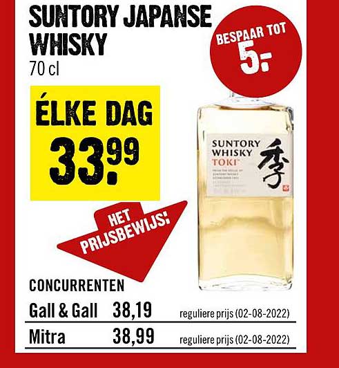 Suntory Japanse Whisky Aanbieding bij Dirck III - 1Folders.nl