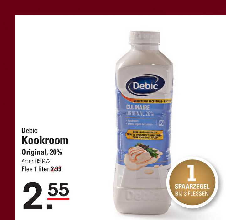 Debic Kookroom Aanbieding bij Sligro - 1Folders.nl
