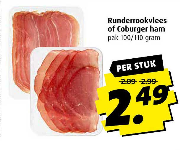 Runderrookvlees Of Coburger Ham Aanbieding bij Boni - 1Folders.nl