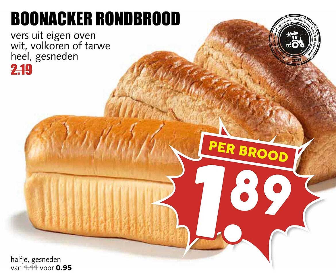 Boonacker Rondbrood Aanbieding bij MCD Supermarkt - 1Folders.nl
