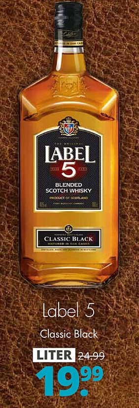 Label 5 Classic Black Aanbieding bij Mitra - 1Folders.nl