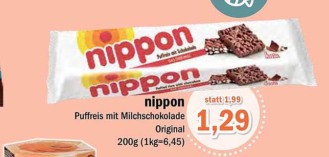 Nippon Puffreis Mit Milchschokolade Original Angebot bei Aktiv Irma - 1Prospekte.de