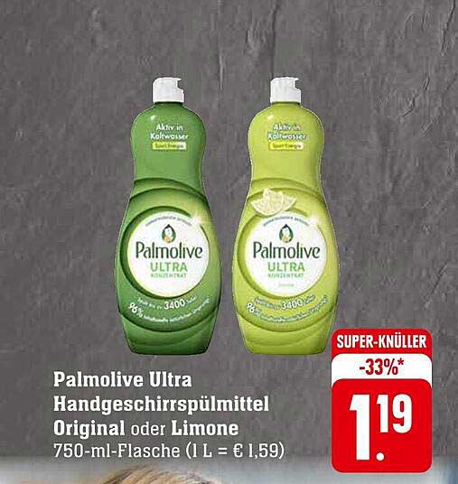 Palmolive Ultra Handgeschirrspulmittel Original Oder Limone Angebot bei ...