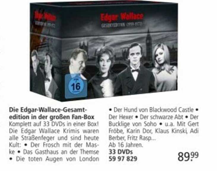 Die Edgar-wallace-gesamt-edition In Der Großen Fan-box Angebot bei ...