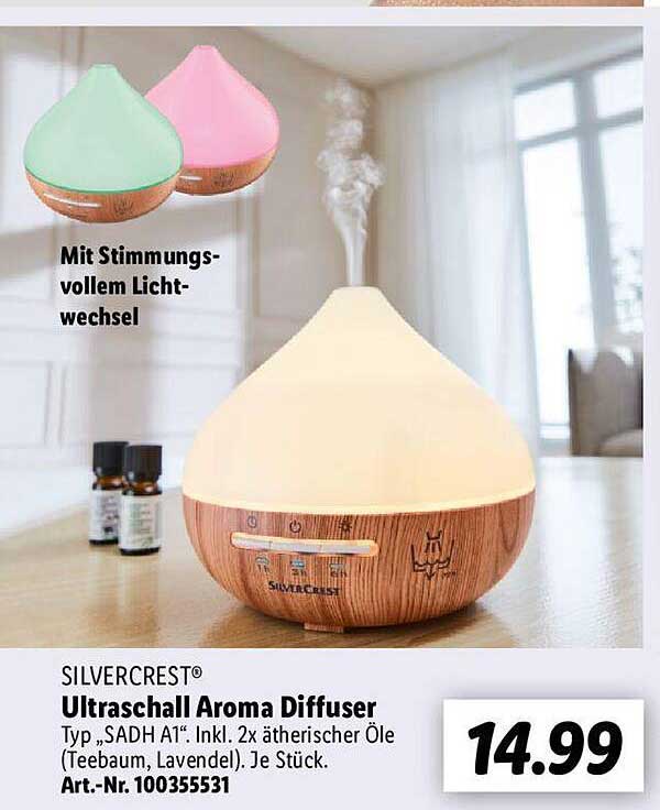 Silvercrest Ultraschall Aroma Diffuser Angebot bei Lidl - 1Prospekte.de