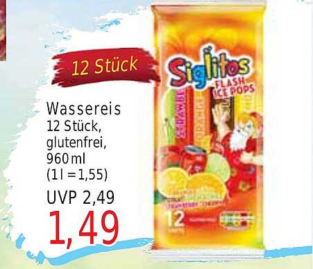 Wassereis 12 Stück Angebot bei Wiglo Wunderland - 1Prospekte.de