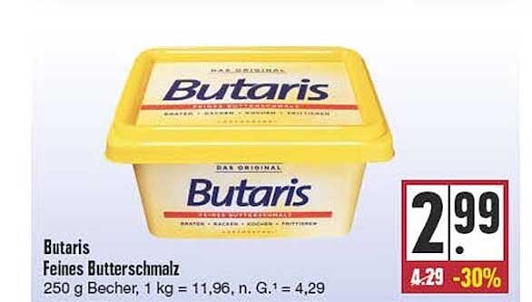 Butaris Feines Butterschmalz Angebot bei EDEKA - 1Prospekte.de