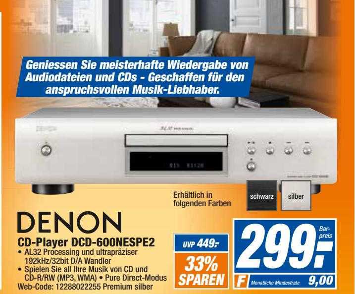 Denon Cd-player Dcd-600nespe2 Angebot bei Expert Octomedia
