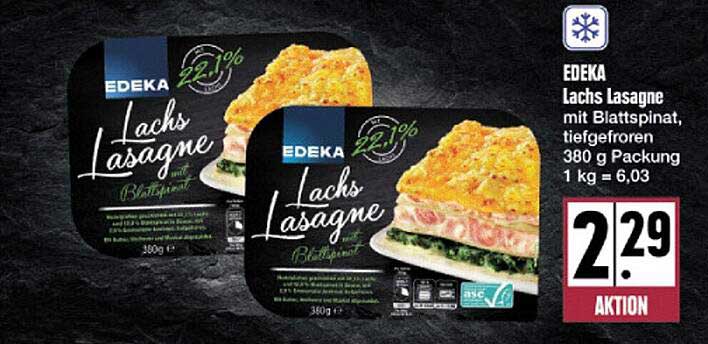 Edeka Lachs Lasagne Angebot bei E Center