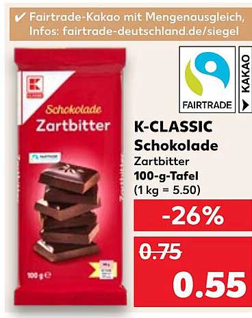 K-classic Schokolade Angebot bei Kaufland - 1Prospekte.de