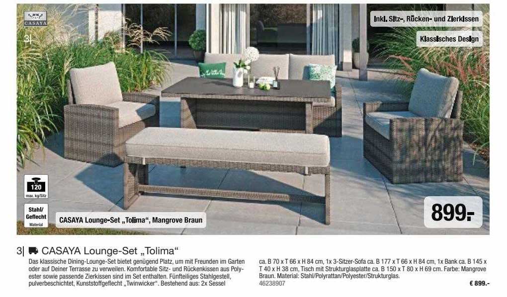 Casaya Lounge-set „tolima“ Angebot bei Hagebaumarkt - 1Prospekte.de