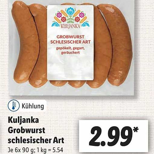 Kuljanka Grobwurst Schlesischer Art Angebot bei Lidl - 1Prospekte.de