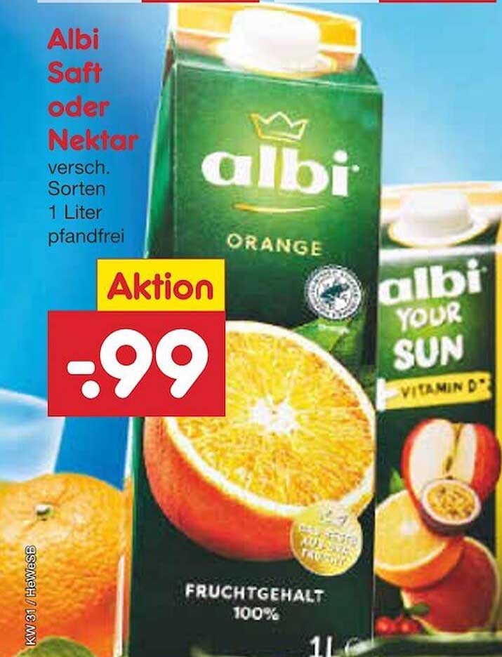 Albi Saft Oder Nektar Angebot bei Netto Marken-Discount - 1Prospekte.de