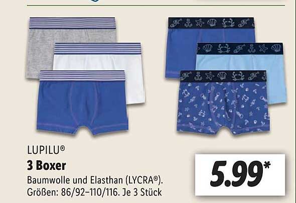 Lupilu 3 Boxer Angebot bei Lidl - 1Prospekte.de
