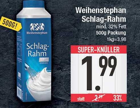 Weihenstephan Schlag-rahm Angebot bei E Center - 1Prospekte.de