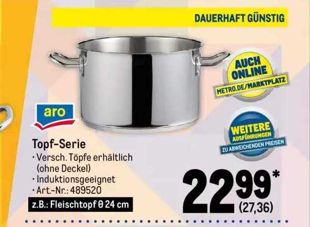 Aro Topf-serie Angebot bei METRO - 1Prospekte.de