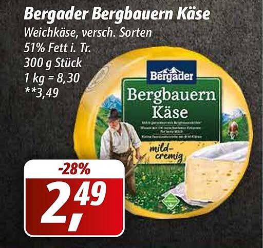 Bergader Bergabauern Käse Angebot bei Simmel - 1Prospekte.de