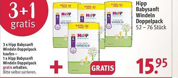 Hipp Babysanft Windeln Doppelpack Angebot bei ROSSMANN - 1Prospekte.de