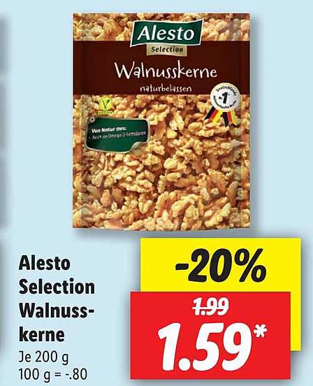 Alesto Selection Walnusskerne Angebot bei Lidl - 1Prospekte.de