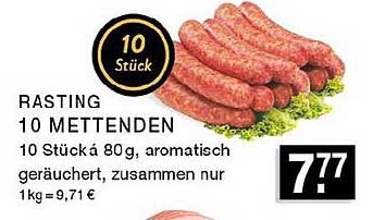 Rasting 10 Mettenden Angebot bei Edeka Zurheide