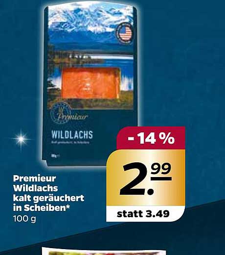 Premieur Wildlachs Kalt Geräuchert In Scheiben Angebot bei Netto ...