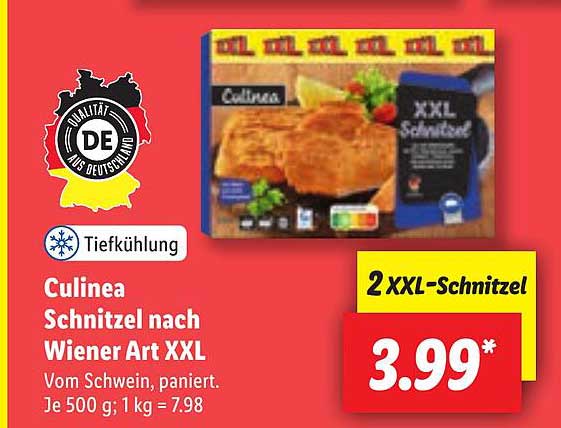 Culinea Schnitzel Nach Wiener Art Xxl Angebot bei Lidl - 1Prospekte.de