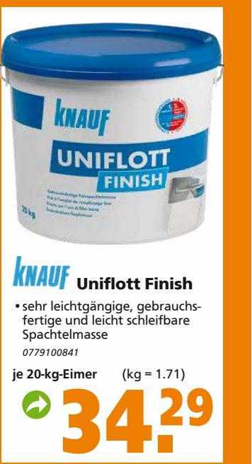 Knauf Uniflott Finish Angebot bei Globus Baumarkt - 1Prospekte.de