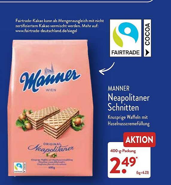Manner Neapolitaner Schnitten Angebot bei ALDI Nord - 1Prospekte.de