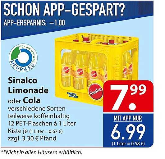 Sinalco Limonade Oder Cola Angebot bei Famila - 1Prospekte.de