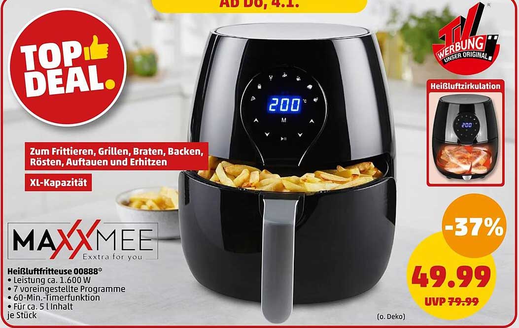 Maxxmee Heißluftfritteuse 00888 Angebot bei Penny - 1Prospekte.de