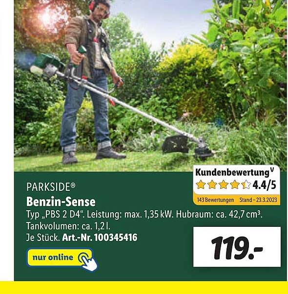 Parkside Benzin-sense Angebot bei Lidl - 1Prospekte.de
