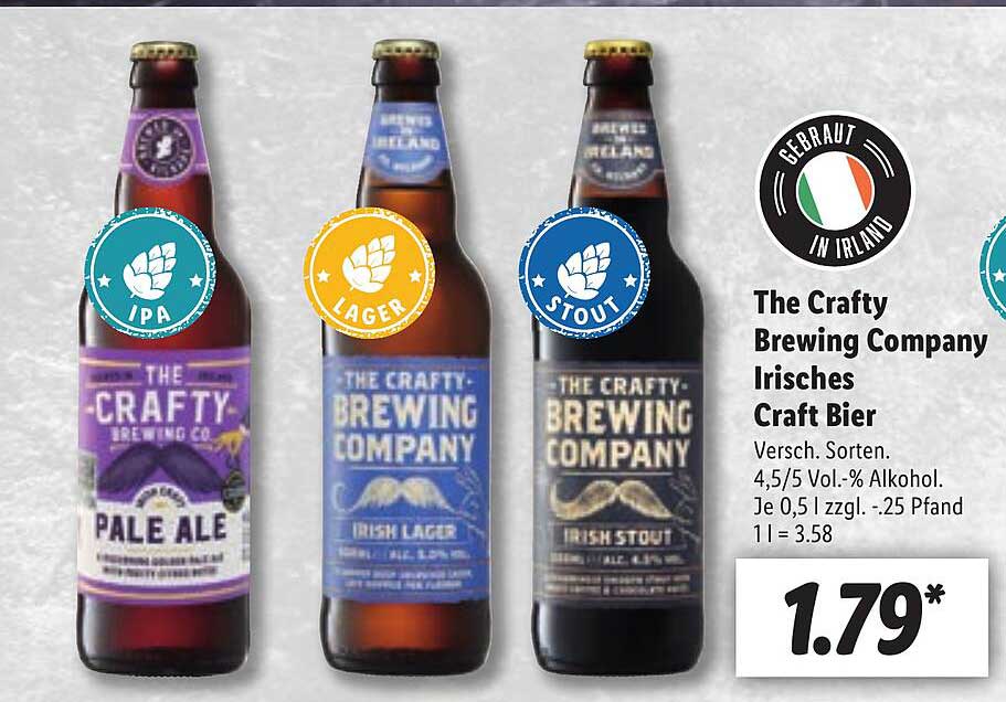 The Crafty Brewing Company Irisches Craft Bier Angebot bei Lidl