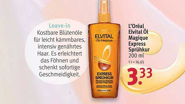 L'oreal Elvital Ol Magique Express Spruhkur Angebot bei ROSSMANN ...
