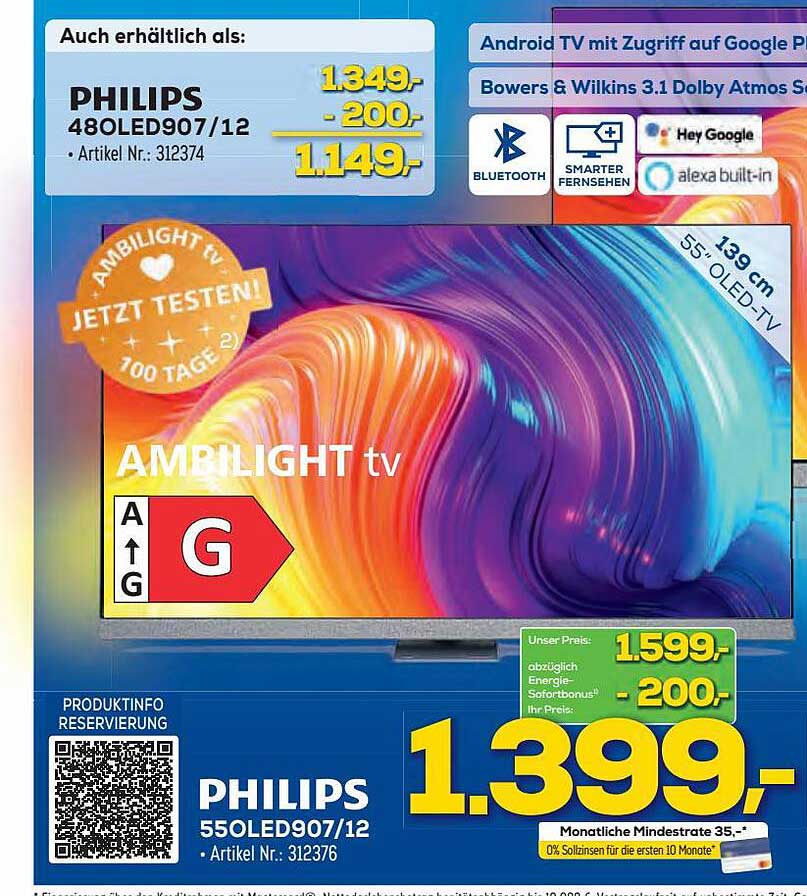 Philips 55oled907-12 Oled-tv Angebot bei Euronics - 1Prospekte.de Philips 55oled907-12 Oled-tv Angebot bei Euronics - 1Prospekte.de