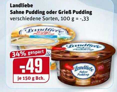 Landliebe Sahne Pudding Oder Grieß Pudding Angebot bei REWE Kaufpark ...