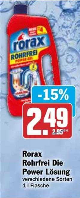 Rorax Rohrfrei Die Power Lösung Verschiedene Sorten Angebot bei ...
