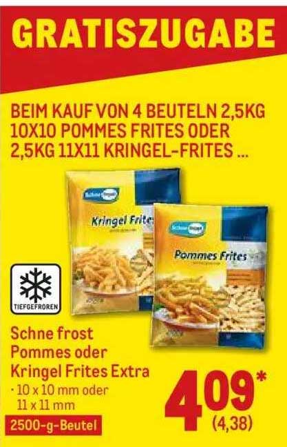 Schne Frost Pommes Frites Extra Angebot bei METRO