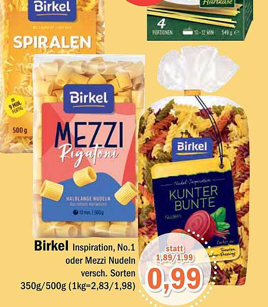 Birkel Inspiration, No.1 Oder Mezzi Nudeln Angebot bei Aktiv Irma ...