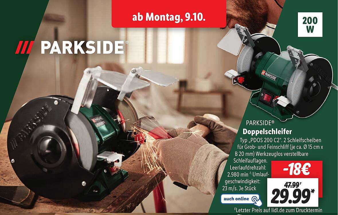 Parkside Doppelschleifer Angebot bei Lidl - 1Prospekte.de