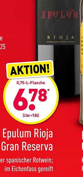 Epulum Rioja Gran Reserva Angebot bei ALDI Nord