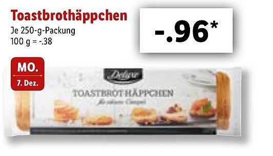 Toastbrothäppchen Angebot bei Lidl - 1Prospekte.de