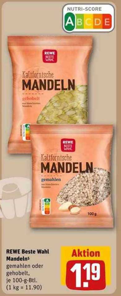 Rewe Beste Wahl Mandeln Angebot bei REWE - 1Prospekte.de