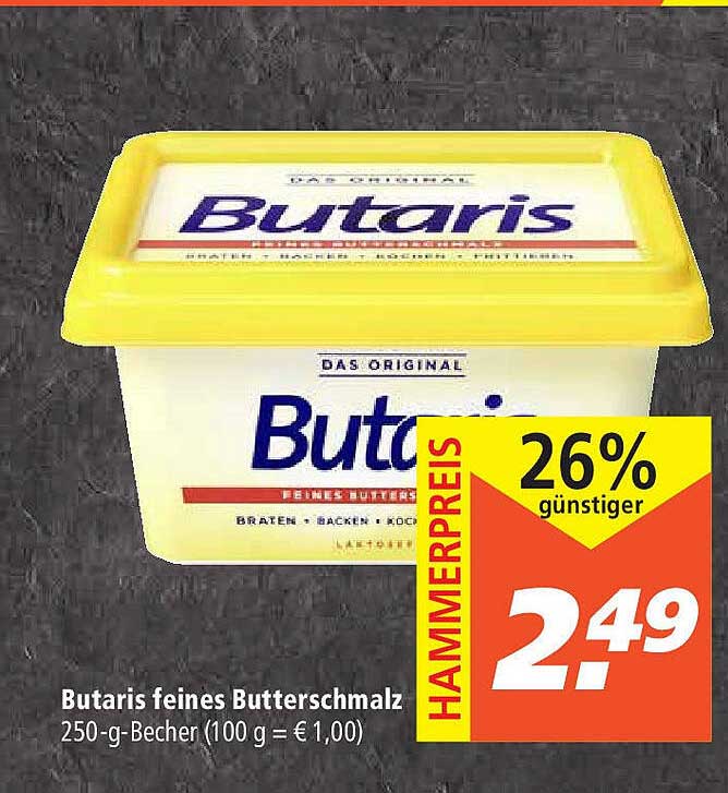 Butaris Feines Butterschmalz Angebot bei Marktkauf - 1Prospekte.de