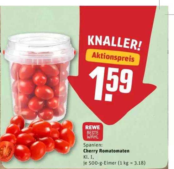 Rewe Beste Wahl Cherry Romatomaten Angebot bei REWE - 1Prospekte.de