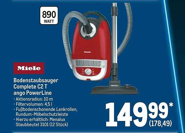 Miele Bodenstaubsauger Complete C2 T Ango Powerline Angebot bei METRO ...