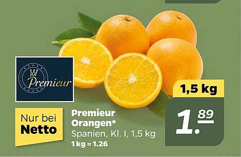 Premieur Orangen Angebot bei Netto - 1Prospekte.de