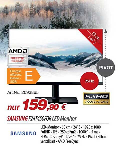 Samsung F24t450fqr Led Monitor Angebot bei ACom PC - 1Prospekte.de