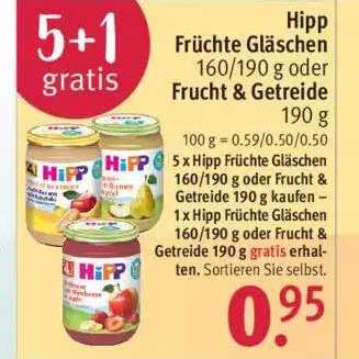 Hipp Früchte Gläschen Oder Frucht & Getreide Angebot bei ROSSMANN - 1Prospekte.de