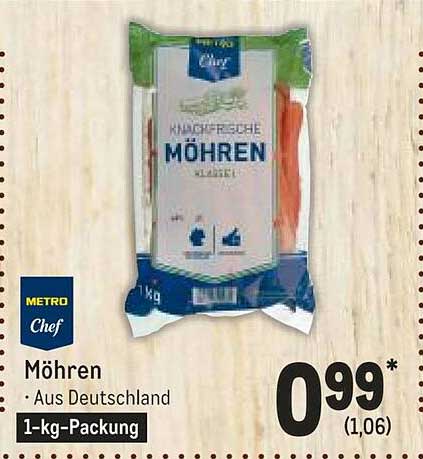 Metro Chef Möhren Angebot bei METRO - 1Prospekte.de