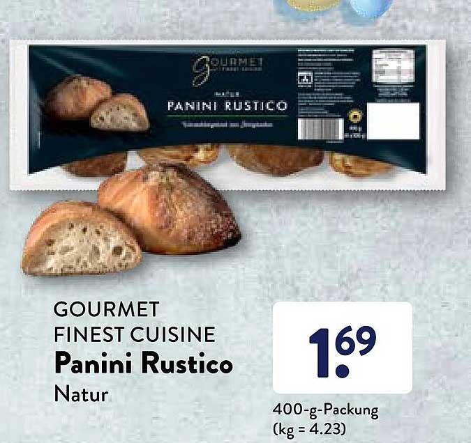 Gourmet Finest Cuisine Panini Rustico Angebot bei ALDI SÜD - 1Prospekte.de